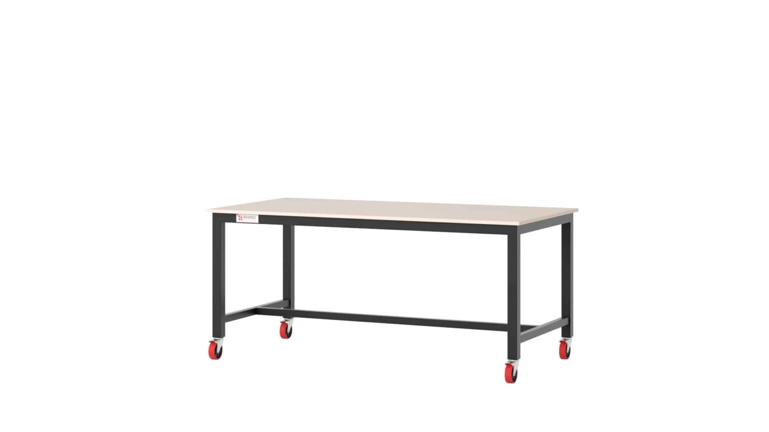 Heavy-Duty Mobile Workbench On Wheels, Welded Steel Frame