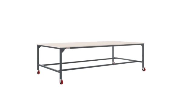 Modular Workbench With Storage Shelf And Metal Castors